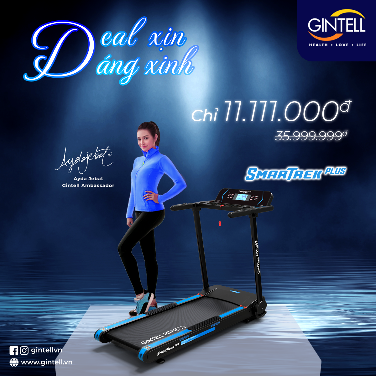 MÁY CHẠY BỘ GINTELL SMARTREK PLUS